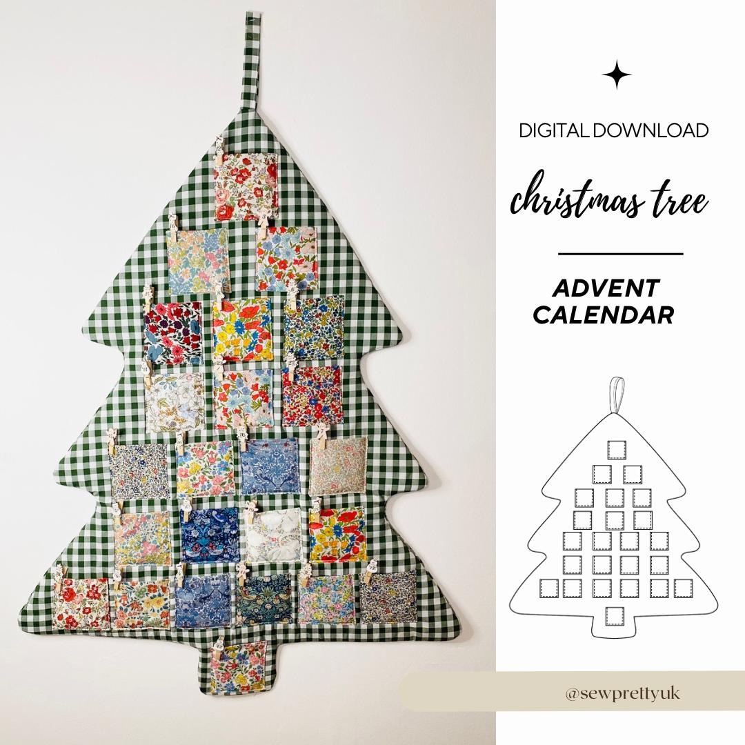 Christmas Tree Advent Calendar Pdf Sewing Pattern - Etsy