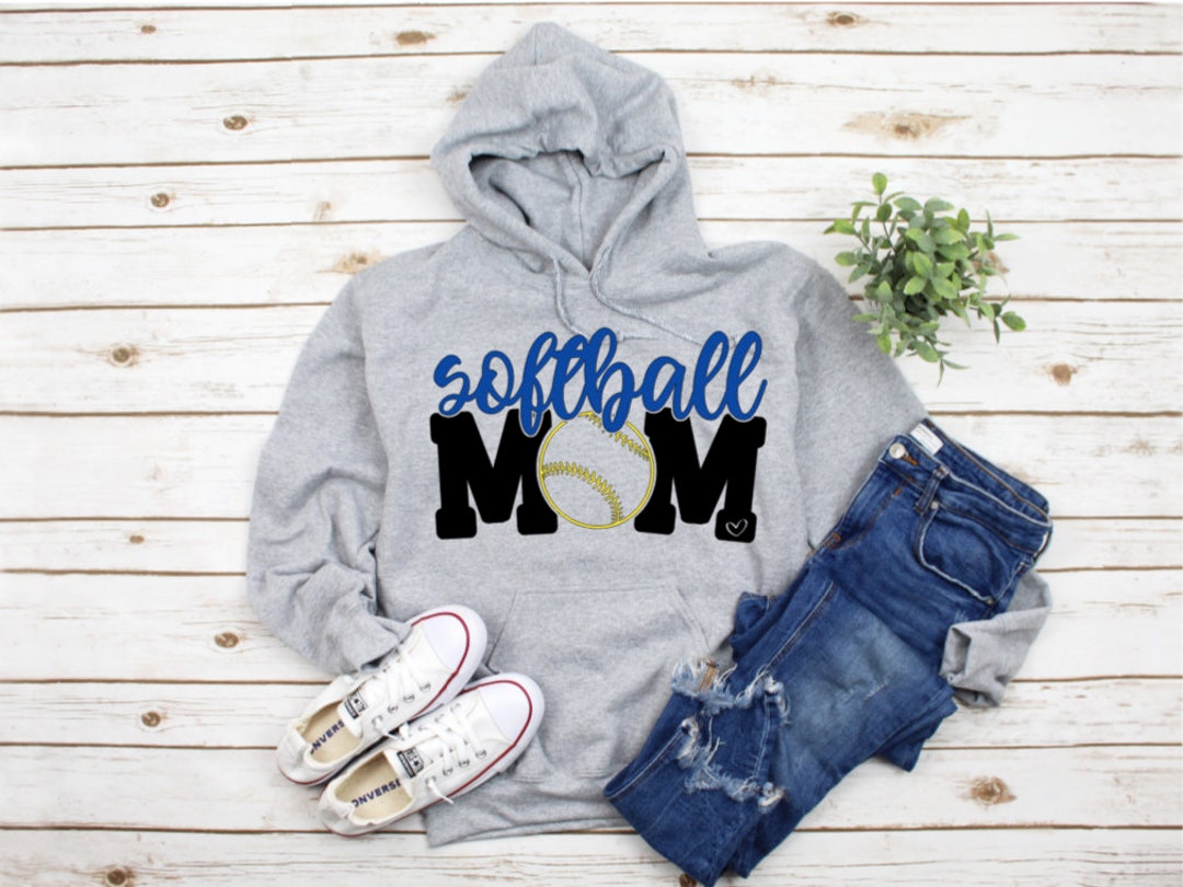 Softball Mom Hoodie-customized With Team Colors and Number - Etsy