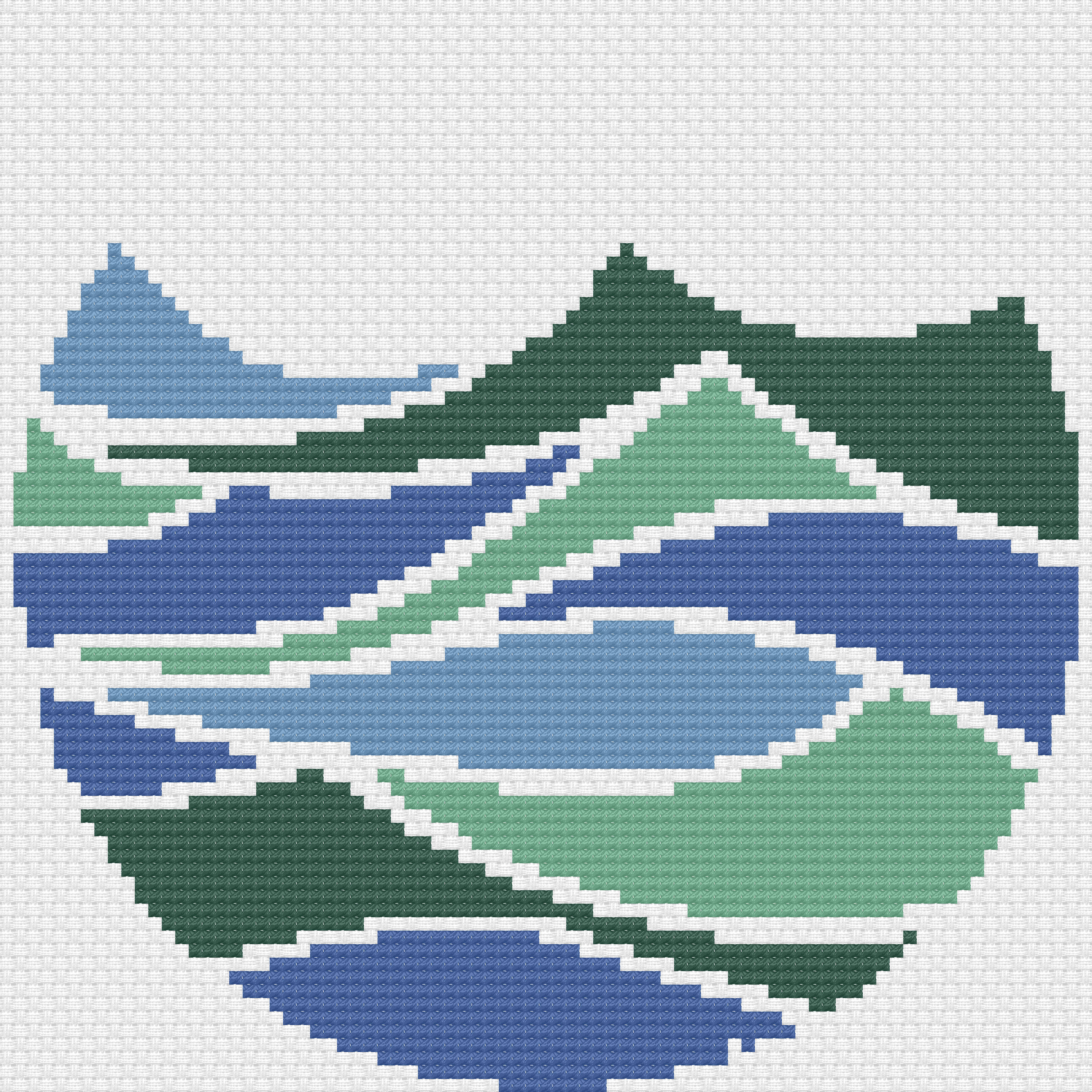 Waves Cross Stitch/cross Stitch Pattern/pdf/ocean Cross Stitch/beach ...