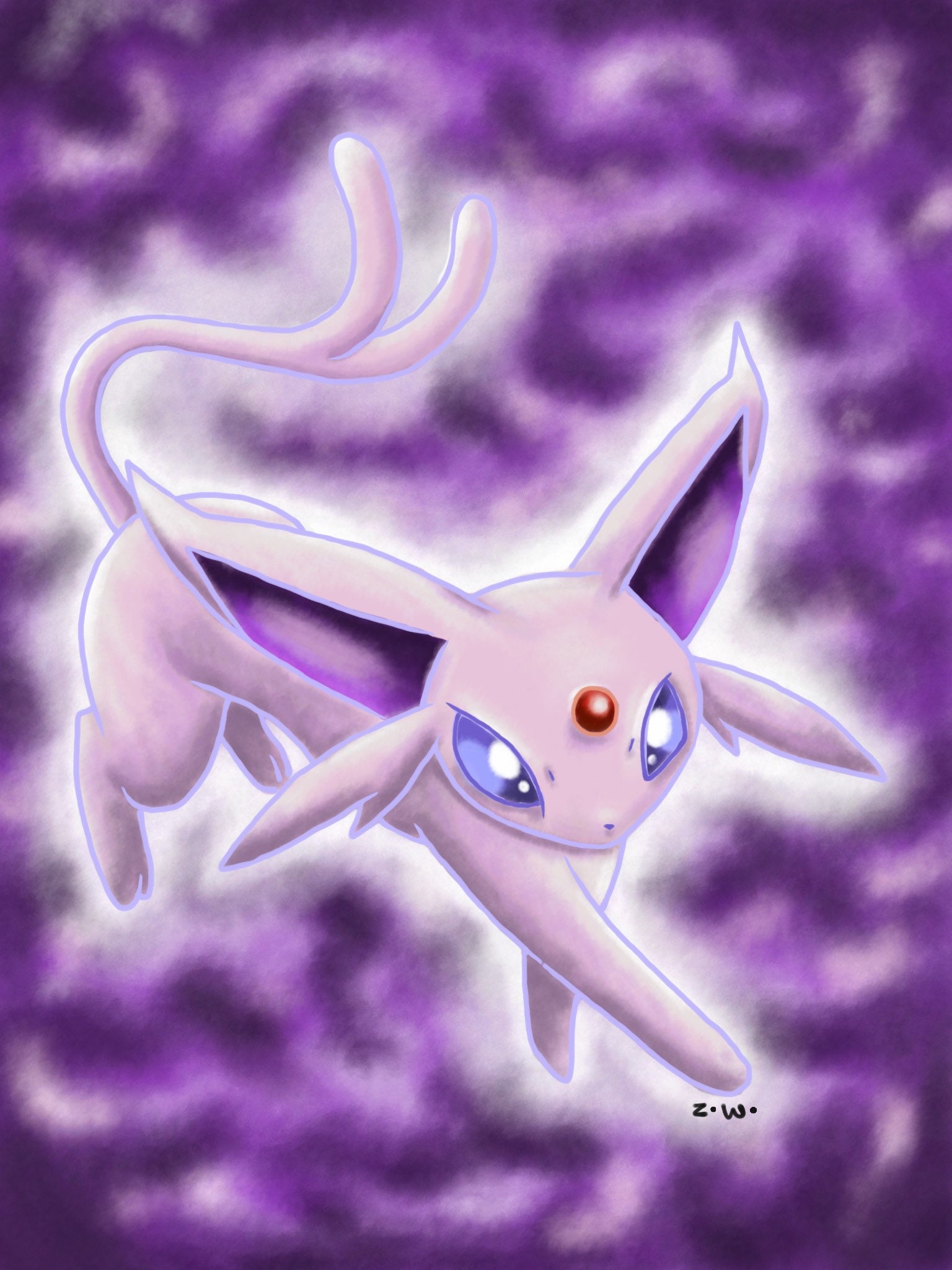 Pokémon Espeon Digital Copy - Etsy