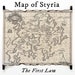 Map of Styria on Handmade Scroll, the First Law Map, the Circle of the ...