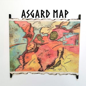 Asgard Map Old Norse Ásgardr in Norse Mythology the Dwelling - Etsy