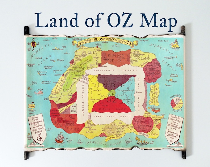 Magical Land of Oz Map - Etsy Canada