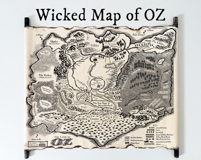 Magical Land of Oz Map - Etsy Canada