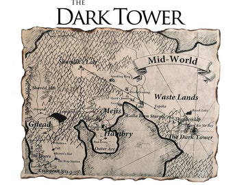 Mid World Dark Tower Map - Etsy
