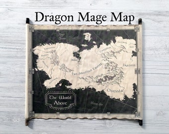 Medora Map on Handmade Scroll, the Medoran Chronicles Map, Fantasy Map ...