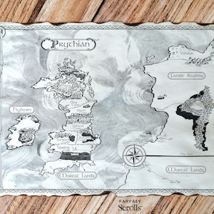 Map of Prythian, ACOTAR Map, Realm of Faeries Map, A Court of Thorns ...
