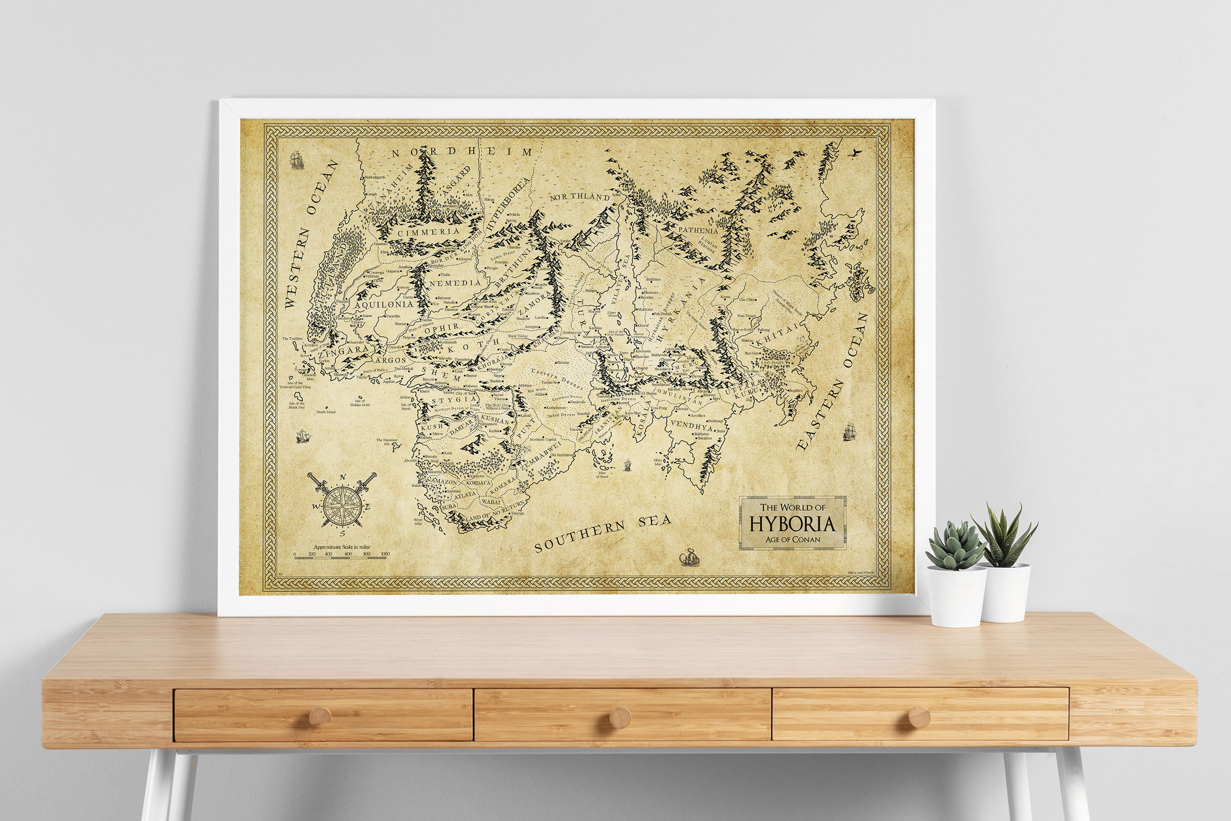 Hyboria Map Poster, Conan the Barbarian World, Thurian Continent - Etsy