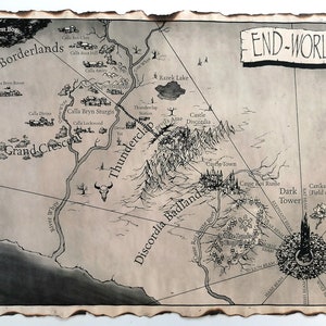 End-world Map, the Dark Tower Map, the Gunslinger Map, Mid World Map ...
