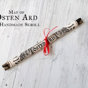 Osten Ard Map on Handmade Scroll, Memory, Sorrow and Thorn Map, the ...