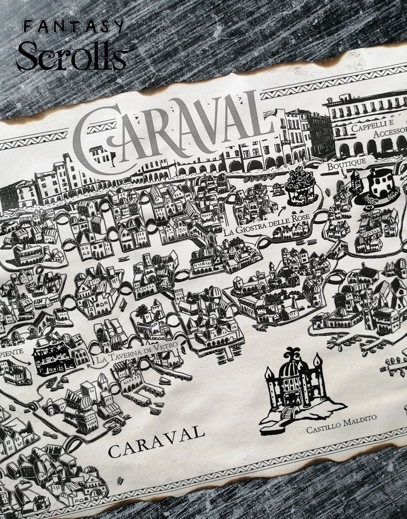 Caraval Book Map Legendary Map Finale Map Fantasy Map of - Etsy