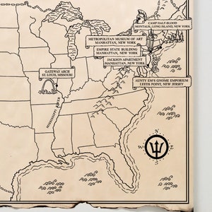 Lightning Thief Map, Percy Jackson USA Map, Percy Jackson and the ...