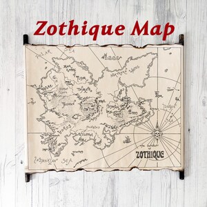 Map of Zothique, Clark Ashton Smith Map, Zothique Cycle Map, Tales of ...