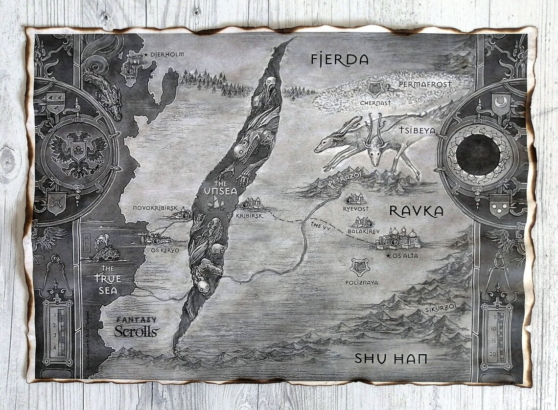 Ravka the Grisha Trilogy Map Grishaverse Map Shadow and Bone - Etsy