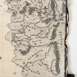 Witcher Map Handmade Scroll Poster, Northern Realms the Witcher Map ...