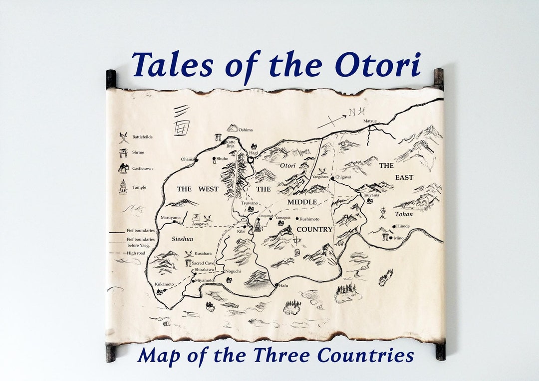 Map of the Three Countries Scroll, Tales of the Otori Map, Otori Takeo ...