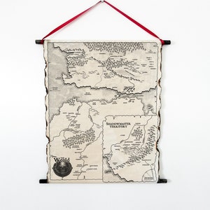 Black Company Map on Handmade Scroll – Wall Art, Book Lover Gift - Etsy