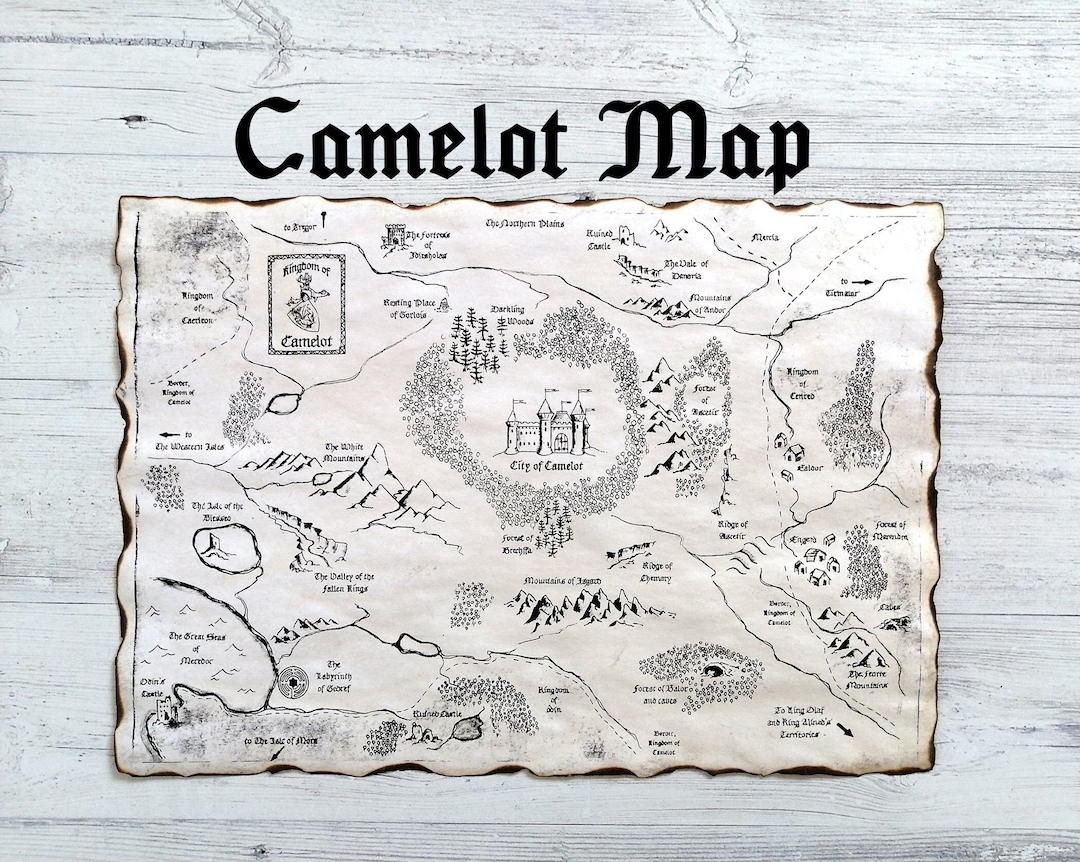 Camelot Map, Merlin Map, Kingdom of Camelot Map, City of Camelot Map ...
