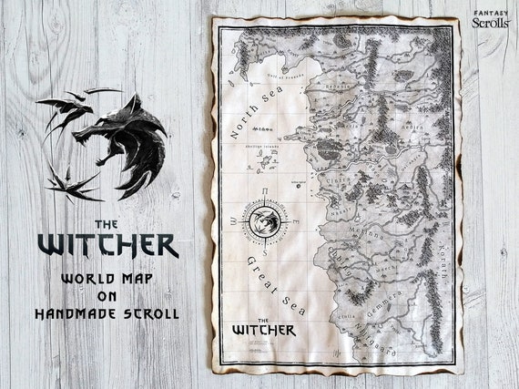 The WITCHER World Map Northern Kingdoms Map the Continent - Etsy