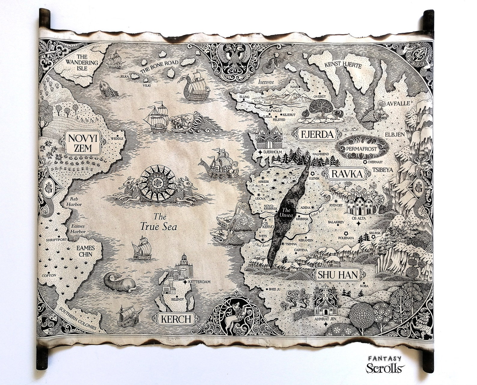 Shadow and Bone Map the Grishaverse Map Grisha Trilogy Map - Etsy