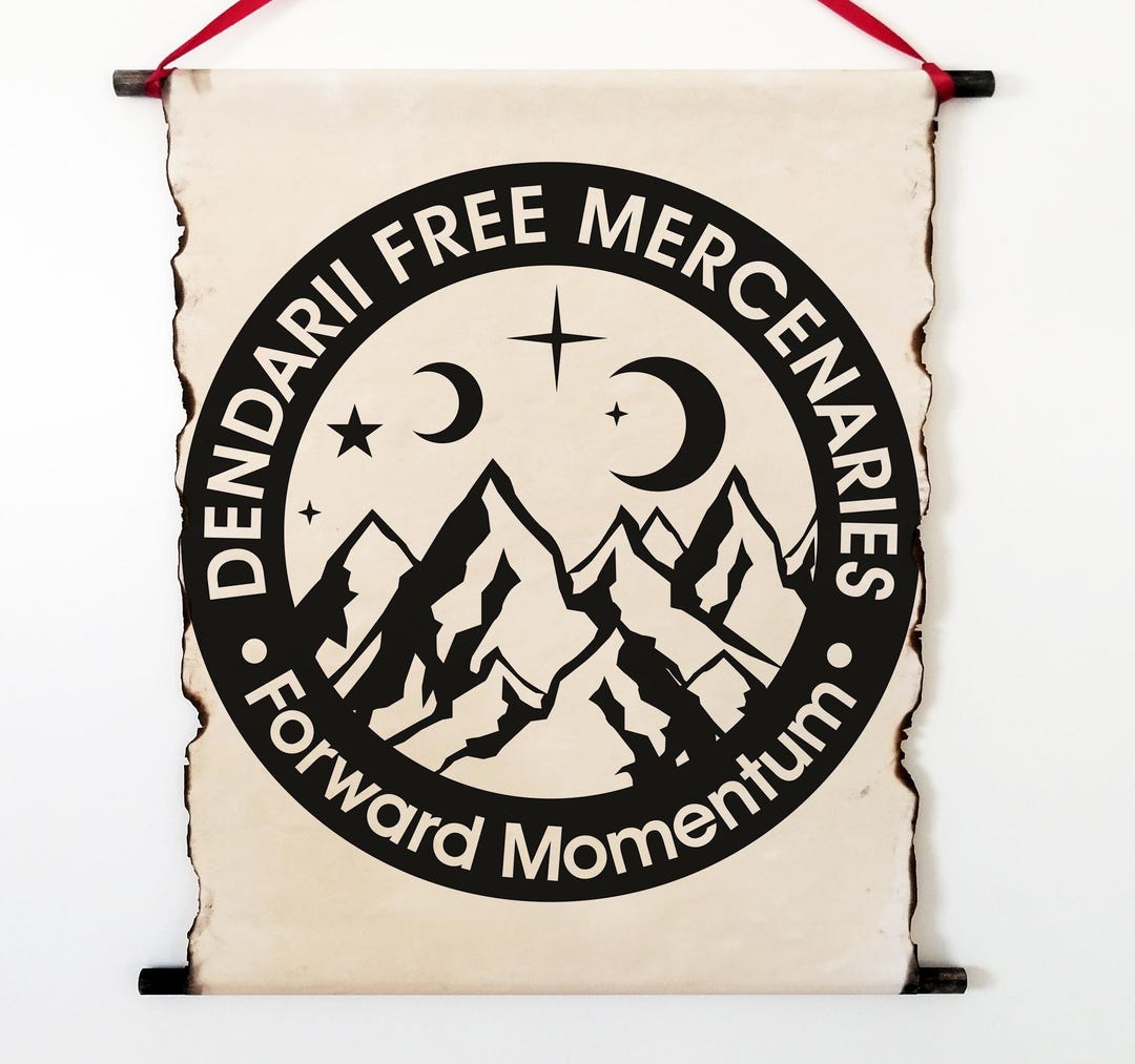 Dendarii Free Mercenary Fleet Logo Poster on Handmade Scroll, Miles ...