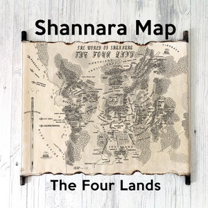 Shannara Map From the Sword of Shannara: the Four Lands, Handmade ...