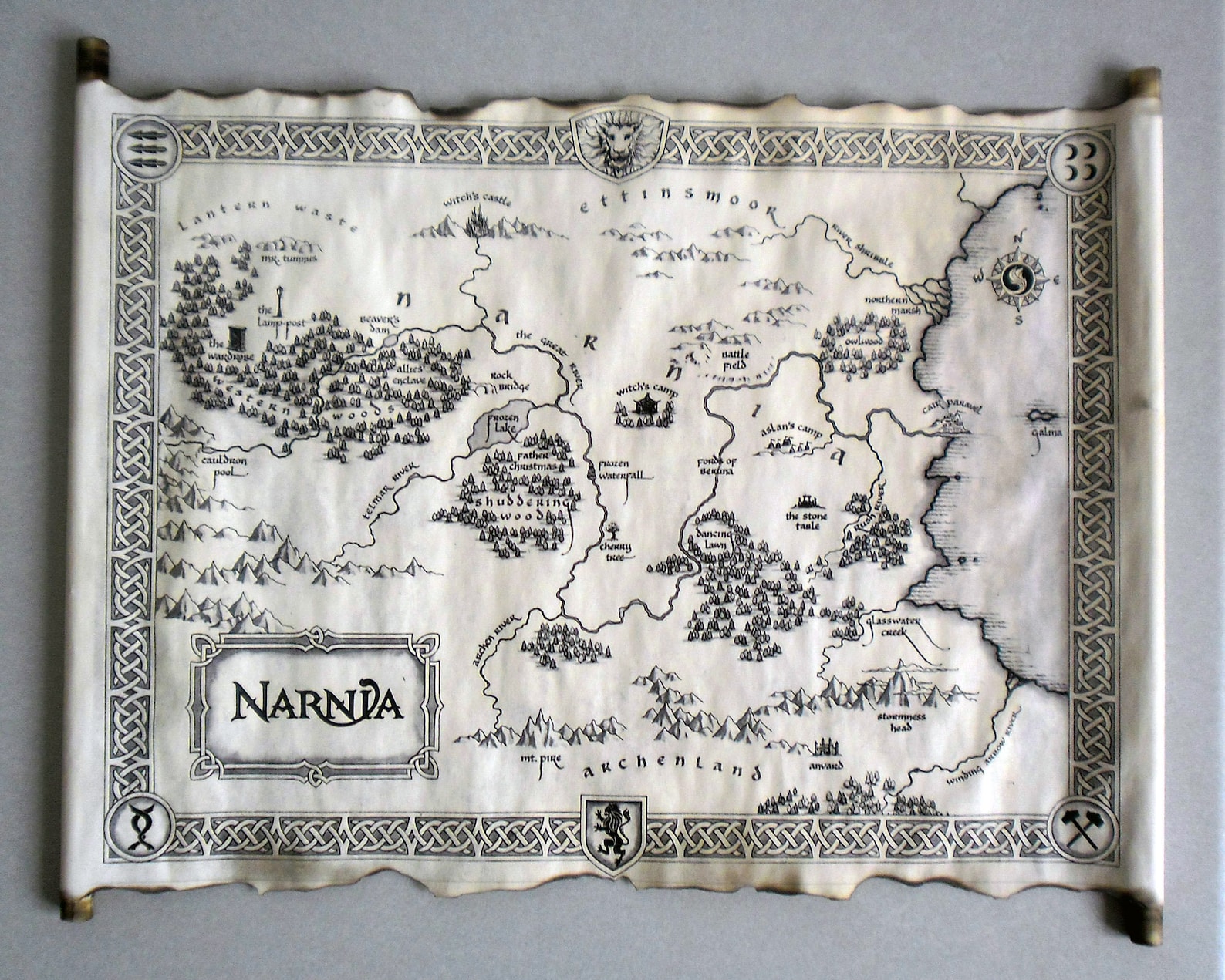 The Chronicles of Narnia Map the World of Narnia Map the | Etsy