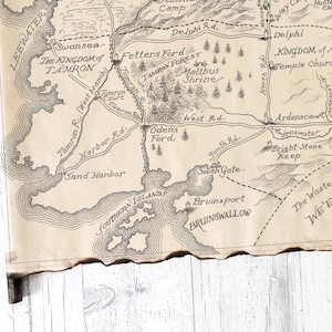 Map of the Seven Realms on Handmade Scroll, the Demon King Map, Cinda ...