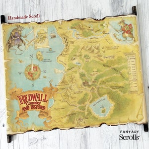 REDWALL Map on Handmade Scroll, Redwall Country and Beyond Map, Redwall ...