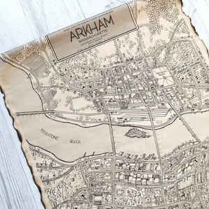 Arkham City Map, H. P. Lovecraft Country Massachusetts, Cthulhu Mythos ...