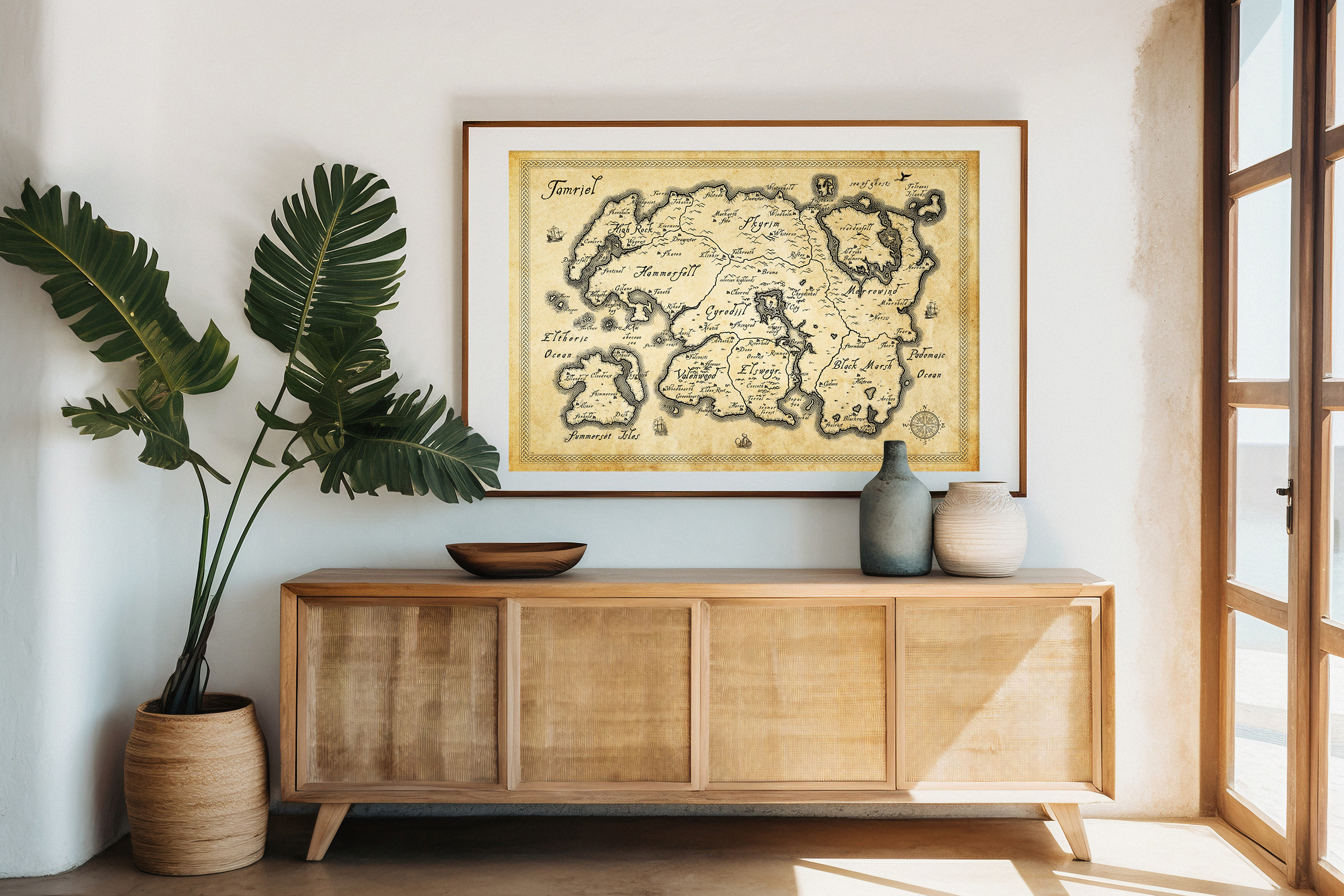 Tamriel Map Poster, the Elder Scrolls, Skyrim, Morrowind, Oblivion - Etsy