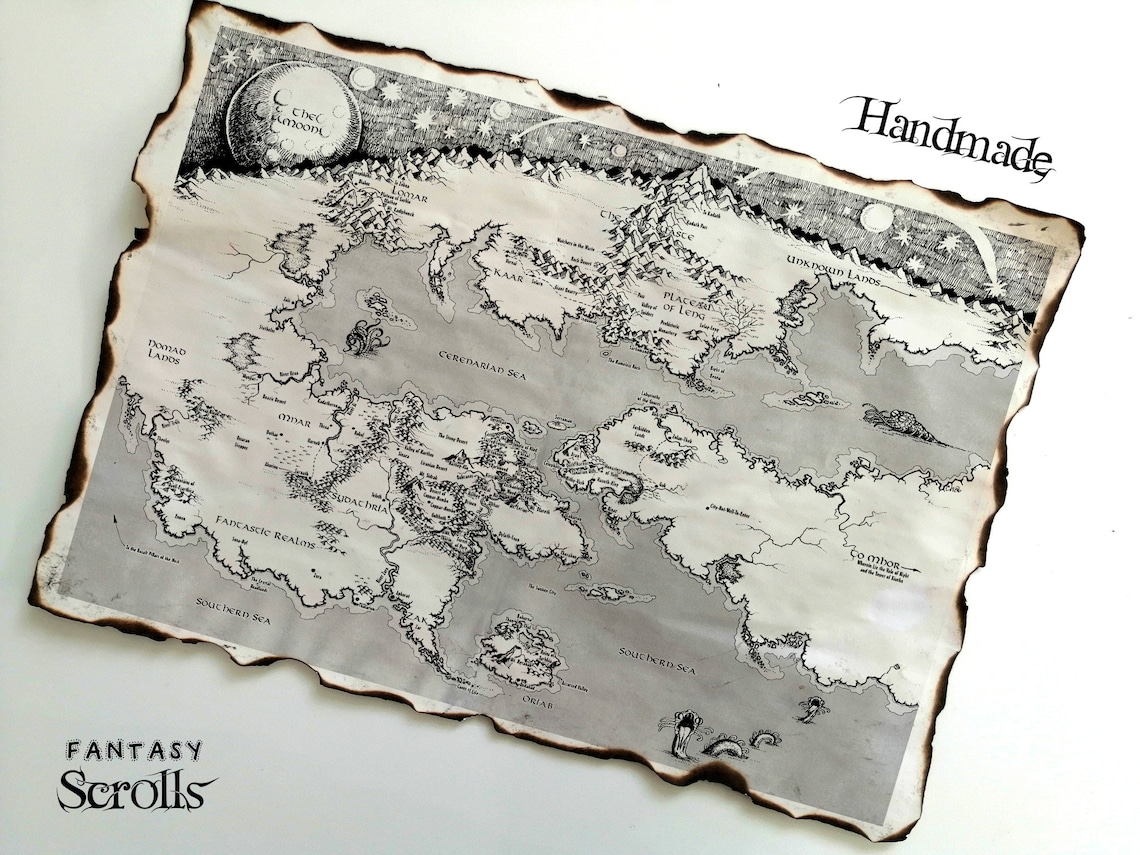 The Dreamlands Map Map of Lovecraft's Dreamworld Map of - Etsy