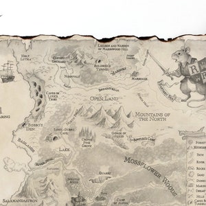 Redwall Map on Handmade Scroll, Redwall Abbey, Book Lover Gift - Etsy