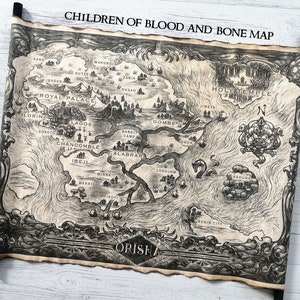 Children of Blood & Bone, Map of Orïsha on Handmade Scroll, Legacy of ...
