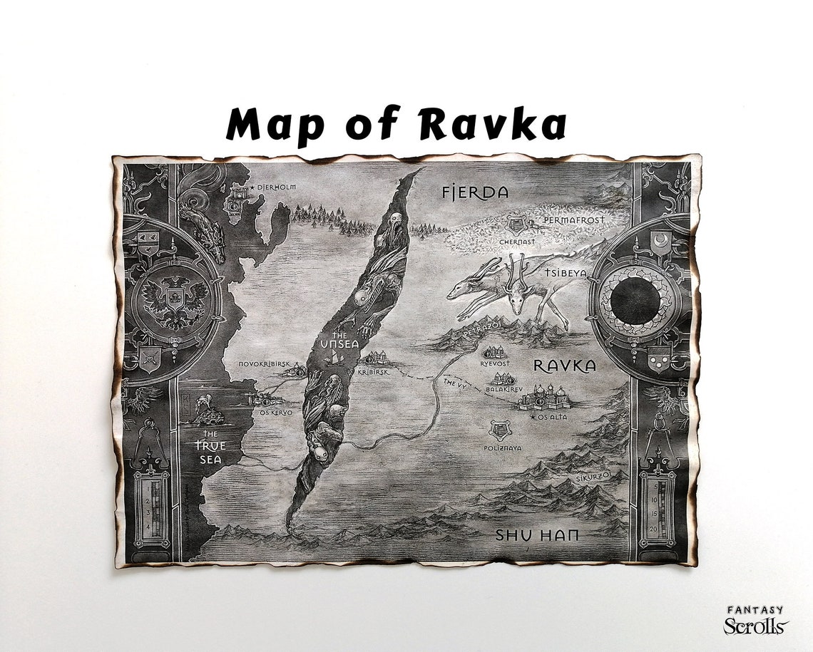 Ravka the Grisha Trilogy Map Grishaverse Map Shadow and Bone - Etsy