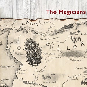Fillory Map on Handmade Scroll, the Magicians Map, the Magician King ...