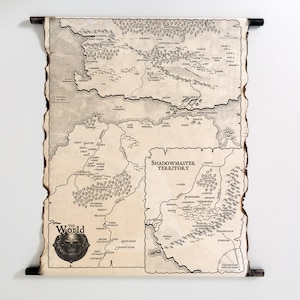 Black Company Map on Handmade Scroll – Wall Art, Book Lover Gift - Etsy