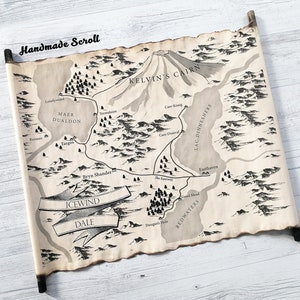 Icewind Dale Map on Handmade Scroll, Faerûn Map, Forgotten Realms Map ...