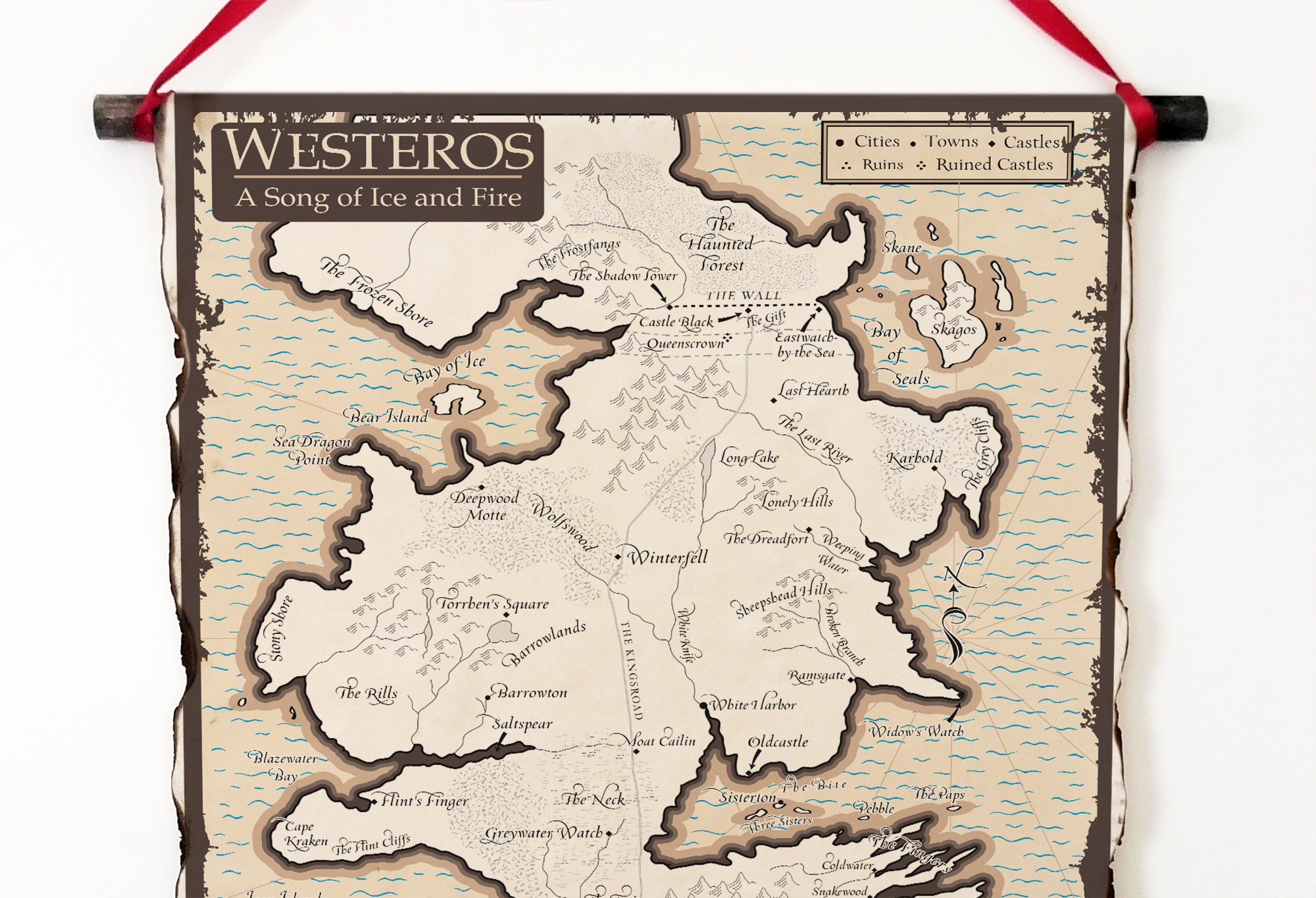 Song Of Ice And Fire Map Westeros