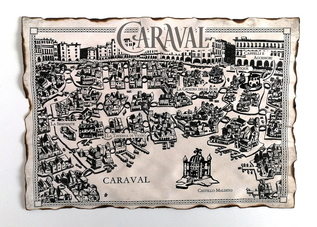 Caraval Book Map, Legendary Map, Finale Map, Fantasy Map of Caraval ...