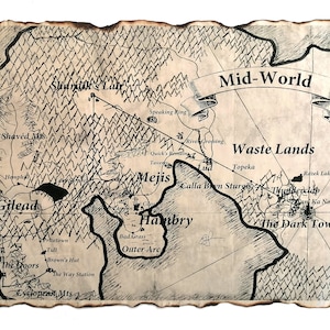 The Dark Tower Map, Mid-world Map, Fantasy Art, the Gunslinger Print - Etsy