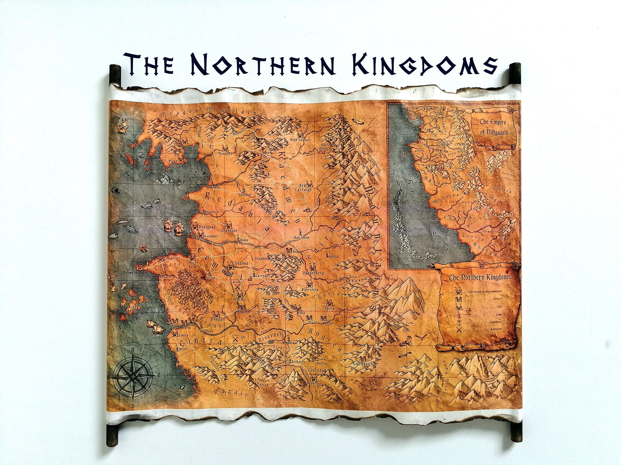 The Northern Kingdoms the Empire of Nilfgard the Witcher - Etsy