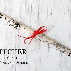 Witcher Map Handmade Scroll Poster, Northern Realms the Witcher Map ...