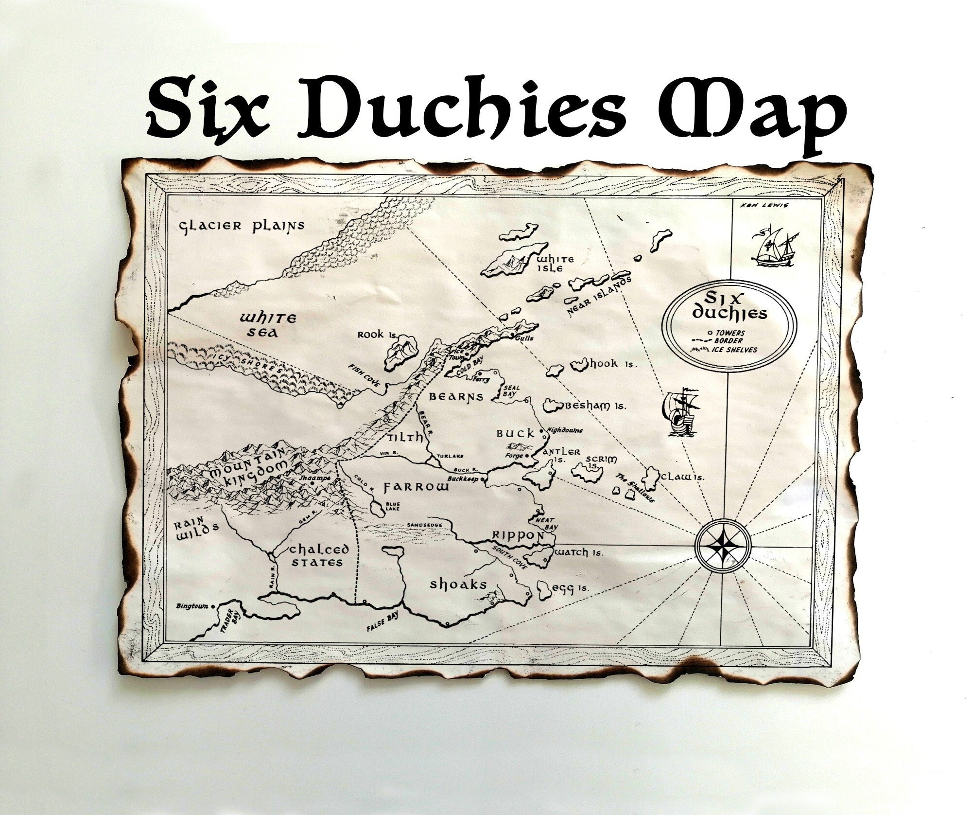 El Reino de los Ancianos el Mapa de los Seis Ducados el Mapa - Etsy México