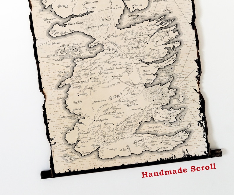 Westeros Map Scroll, A Song of Ice and Fire, Fantasy Art - Etsy Canada