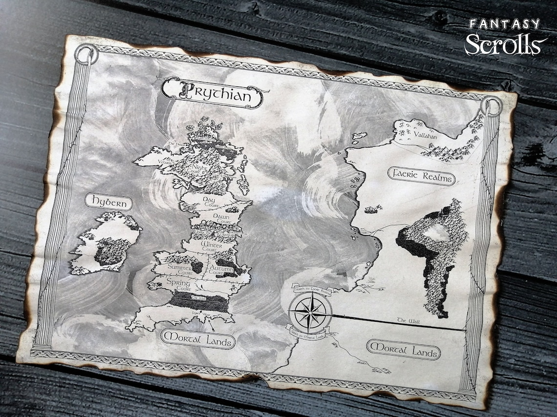 Map of Prythian ACOTAR Map Realm of Faeries Map A Court of - Etsy Canada