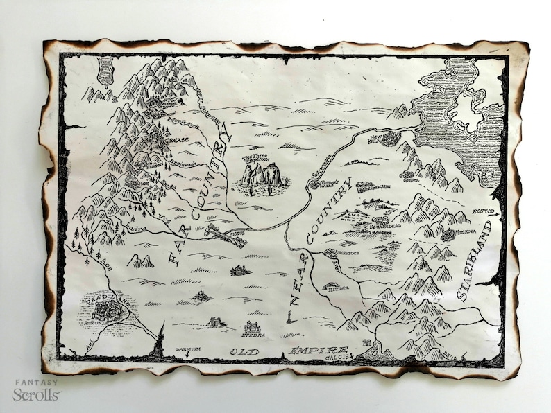 Red Country Map the First Law Map of Far Country and Near - Etsy Canada