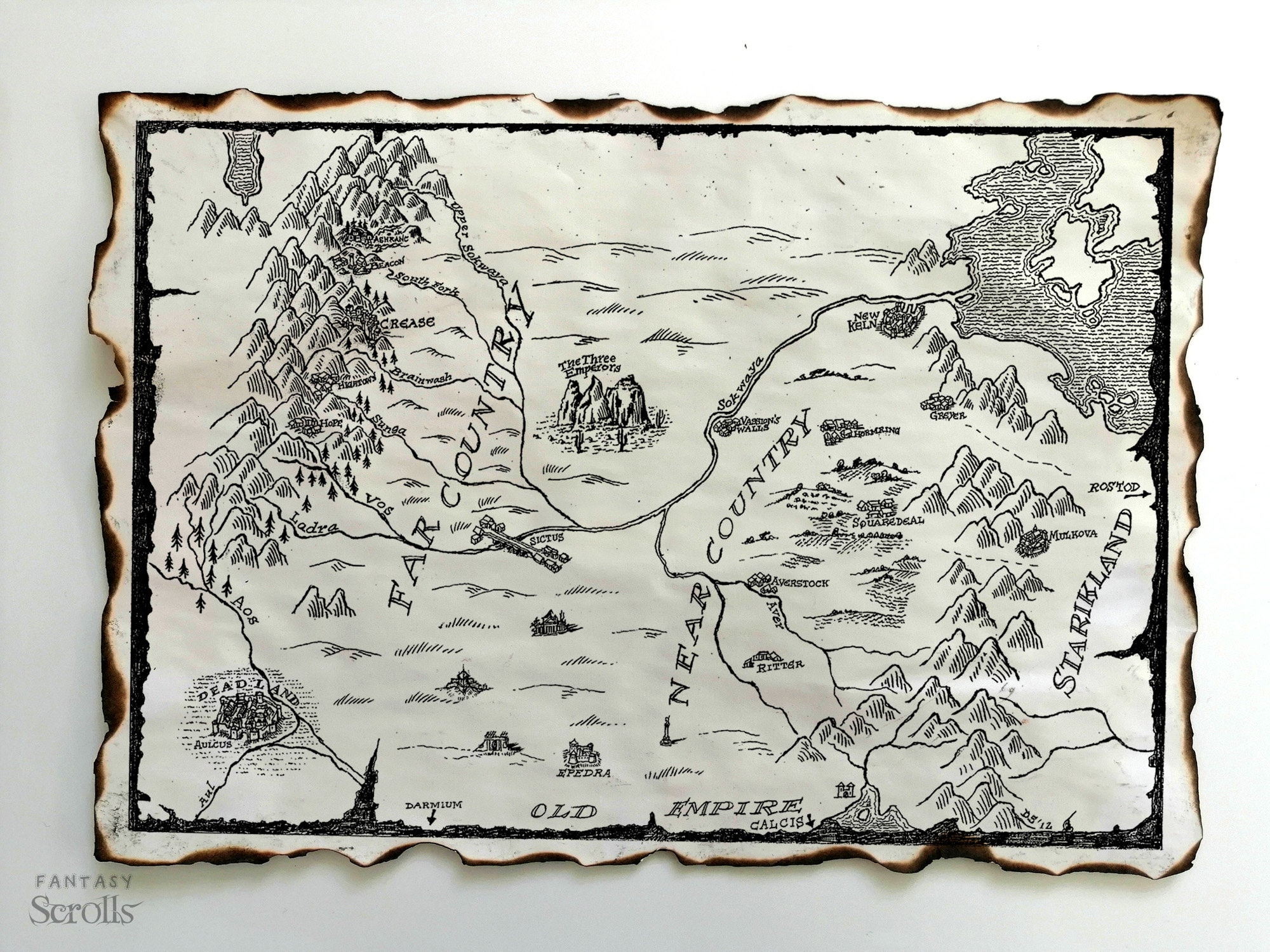 Red Country Map the First Law Map of Far Country and Near - Etsy