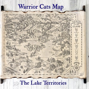 Warrior Cats Book Map On Handmade Scroll The Lake Territories Map New Warrior Cats Book Map On Handmade Scroll The Lake Territories Map New