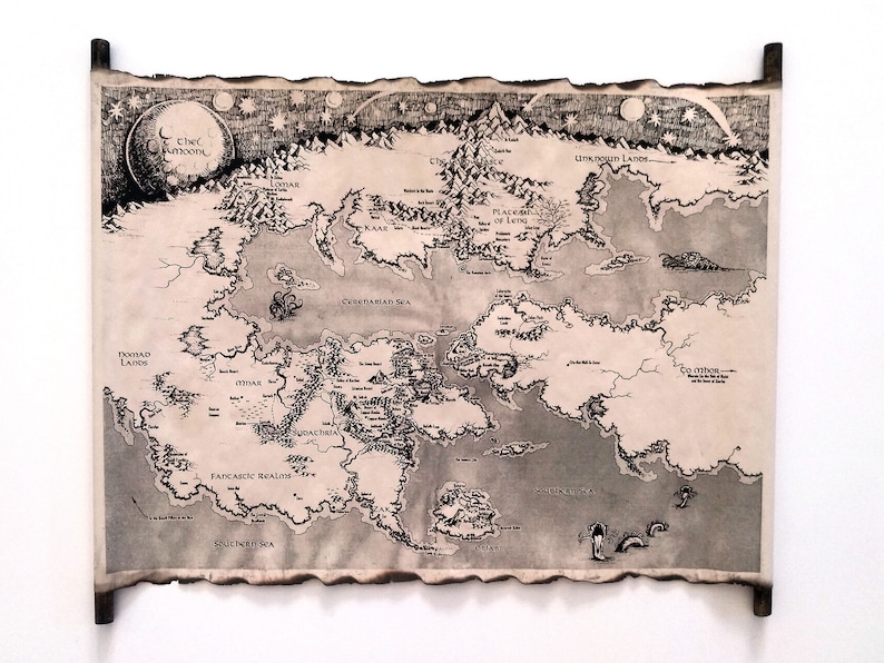 The Dreamlands Map Map of Lovecraft's Dreamworld Map of - Etsy